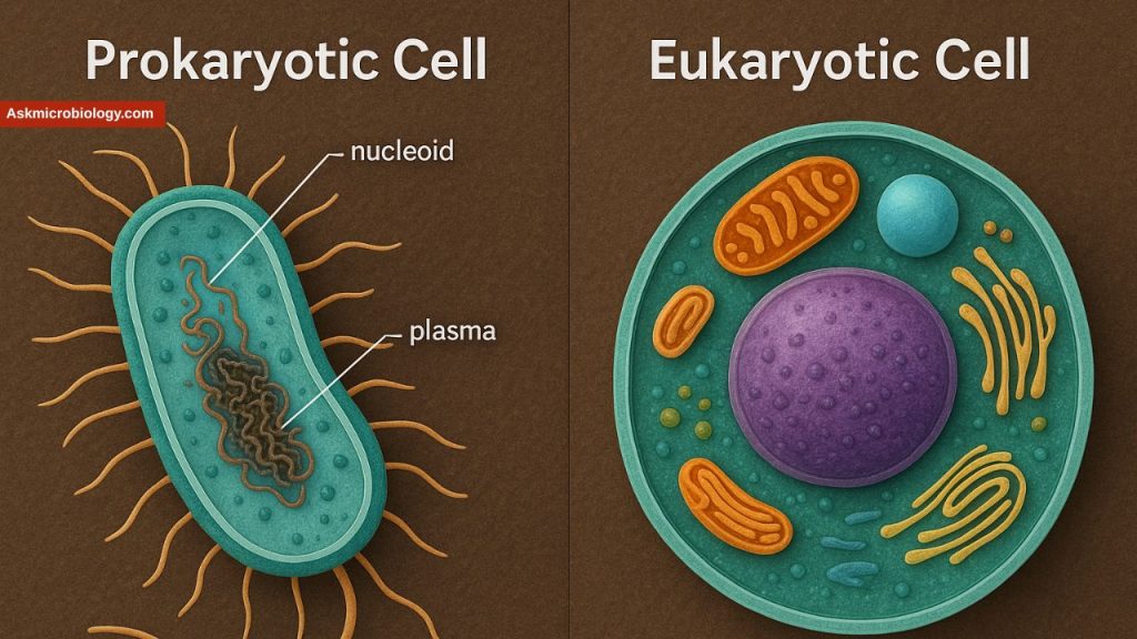 Prokaryotic vs Eukaryotic Cells (for Microbiology): Side-by-Side with ...